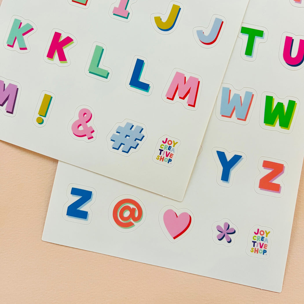 Alphabet Stickers – Joy Creative Shop