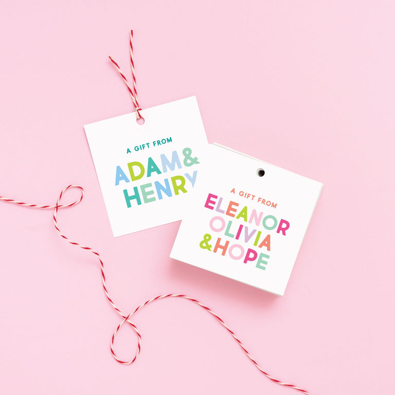 Colorful Names Gift Tags – Joy Creative Shop